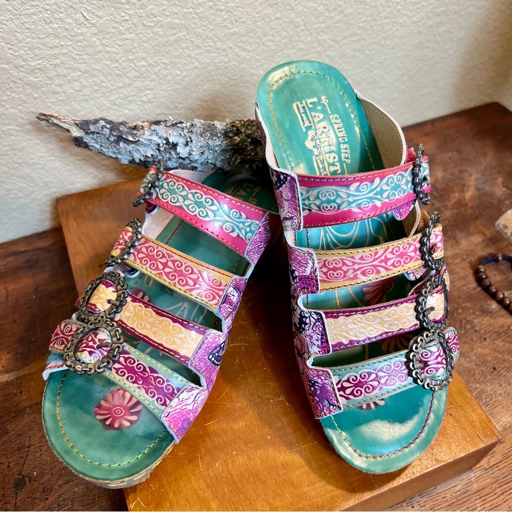 L’artiste By Spring Step Sandals “Blessing” - Gem
